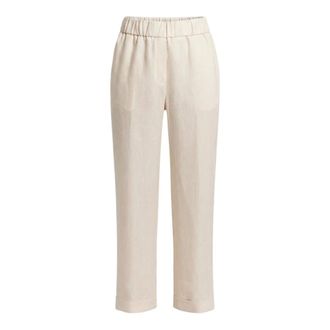 PESERICO Femme, Pantalons, Beige, Taille: 44 FR Linen Casual Pantalons