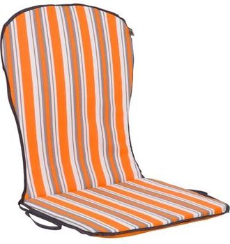 Patio Stuhlauflage Niedriglehner 89 x 44 cm Gam Monoblock Auflage Stuhlkissen Streifen orange Wendekissen mit Schnüren