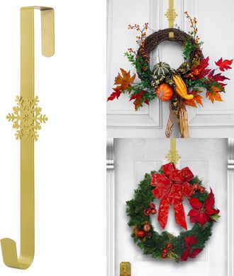 Generic Kranzaufhänger für Haustür, 38,1 cm, stabile Metall-Kranz-Türaufhänger, Türhaken für Veranda, Girlande, Haken für Halloween, Weihnachtsdekorationen (g