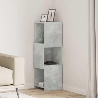 vidaXL vidaXL Meuble dangle Gris b&eacute;ton 30,5x30x95cm Bois ding&eacute;nierie