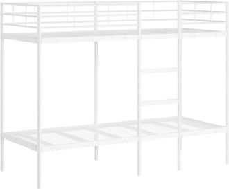 vidaXL Lit superpos&eacute; sans matelas blanc 80x200 cm acier Vidaxl