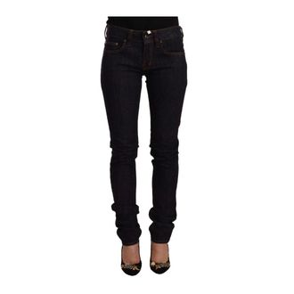 Gianfranco Ferre Femme, Jeans, Noir, Taille: W26 Jean Skinny en Denim de Coton Taille Moyenne