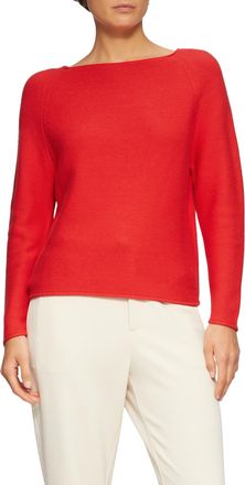 s.Oliver Strickpullover mit U-Boot-Ausschnitt und Rollsaum
