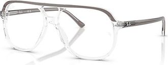 Ray-Ban Bill Optics Grau Transparent Fassung Klar Glas Polarisiert 56-14