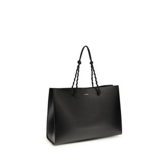 Jil Sander Womens Black Calf Leather Bos Taurus Shoulder Bag