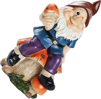 Cabilock 1stück Garten Zwerg Figur Aus Kunstharz Lustige Gartendeko Wetterfest Für Innen Und Außenbereich Personalisierte Dekoration Für Garten Balkon Und Wohn