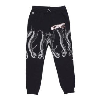 Octopus Schwarze Athletische Sweatpants Leichtes Trainingsanzug - - Trousers - Herren - Schwarzk - XL