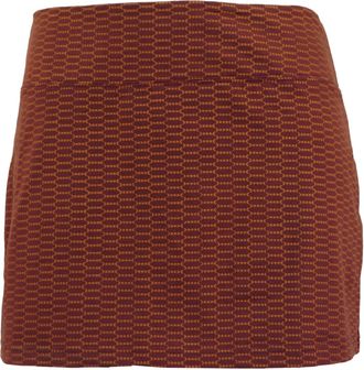 Guru Shop Minirock aus Bio-Baumwolle, H&uuml;ftschmeichler, Organic Yoga Rock - Rostorange, Damen, Size:L/XL