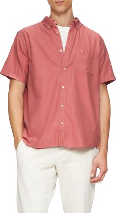 s.Oliver Regular Fit: Kurzarm-Hemd aus Lyocellmix mit Button-Down-Kragen