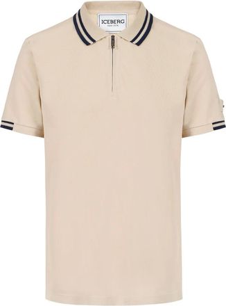 Iceberg Homme, Tops, Beige, Taille: L Polo &agrave; Manches Courtes