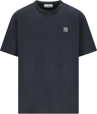 Stone Island Homme, Tops, Bleu, Taille: 2XL T-shirt
