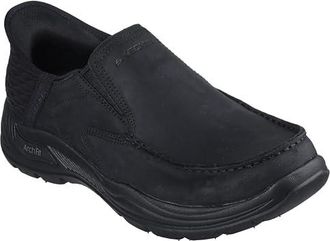 Skechers USA Mens Mocassins Arch Fit Motley-Milo, Noir/Noir, 42.5 EU