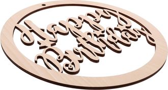 Aboofan Holz Geburtstagsdekoration 30cm Rund H&auml;ngendes Holzschild mit Geburtstagsgru&szlig; Robustes Holzschild f&uuml;r Familienfeier und Wanddeko