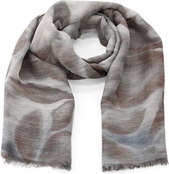 Altea Homme, Accessoires, Multicolore, Taille: ONE Size &Eacute;charpe en lin et soie