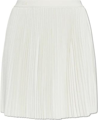 Lacoste Femme, Jupes, Blanc, Taille: 42 FR Jupe Courte Pliss&eacute;e en Mesh