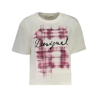 Desigual Femme, Tops, Blanc, Taille: 38 FR Krakow Long-Sleeved T-Shirt