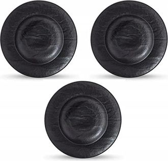 Wilmax England Wilmax WL-661130/A Porzellan Tiefe Teller, Schwarz, 25.5cm Durchmesser, 350mL Kapazität