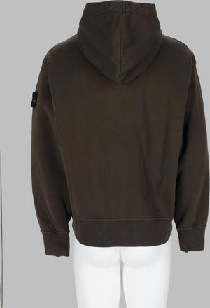 Stone Island Logo Patch Cotton Sweatshirt - Gray