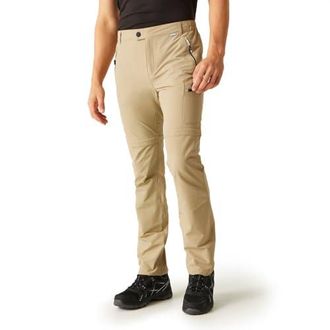 Regatta Mens Leesville II Zip Off Walking Trousers, Pantalon de randonn&eacute;e Homme, Oat