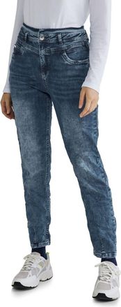 Street One Damen A376052 Jeanshose Tapered, Brilliant Indigo Random wash, 27