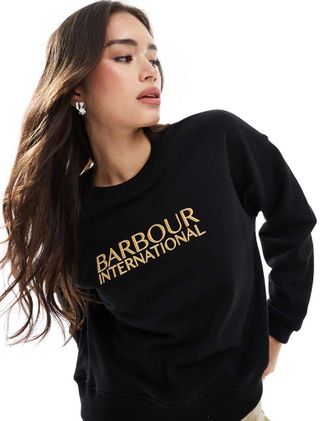 Barbour Dakota - Sweatshirt in Schwarz mit Rundhalsausschnitt