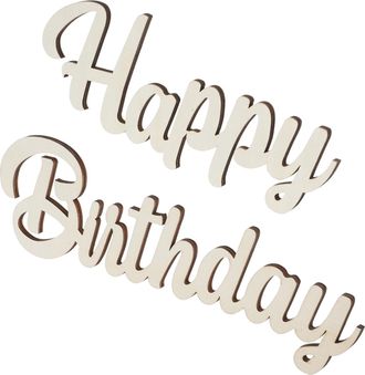 Valiclud Holz Happy Birthday Wanddekoration aus Langlebigem Premiumholz Stabilem Design Glatter Oberfläche für Geburtstagsfeier Fotohintergrund und Raumdeko So