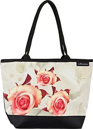 Von Lilienfeld Cabas Fleur Roses, crème Femme Besace Sac Bandoulière Spacieux