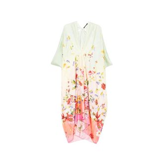 Roberto Cavalli Femme, Blouses et Chemises, Multicolore, Taille: ONE Size Kaftan &agrave; col en V fleuri
