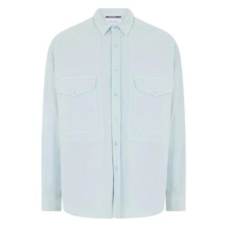 Moschino Homme, Chemises, Bleu, Taille: 2XL Light Long-Sleeve Shirt
