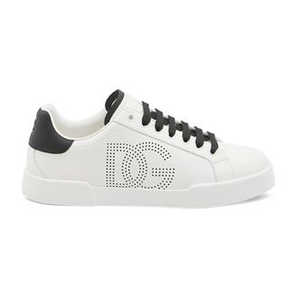 Dolce & Gabbana Perforated DG Logo Sneakers - - Shoes - Herren - Wei&szlig; - 39 EU