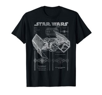 Star Wars Tie Fighter Schematics Poster T-Shirt