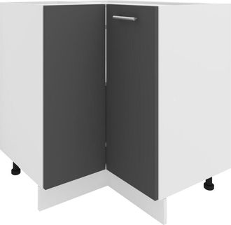 ebuy24 Mobilier de cuisine submergé Esilo h. 82 x l. 76 x p. 76 cm Blanc / Anthrazit