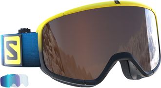Salomon Four Seven Racing Rennskibrille (Farbe: blau, Scheibe: 3 lenses allweather)