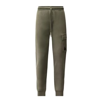 C.P. Company Brushed Fleece Cargo Lens Sweatpants - - Trousers - Herren - Grau - S