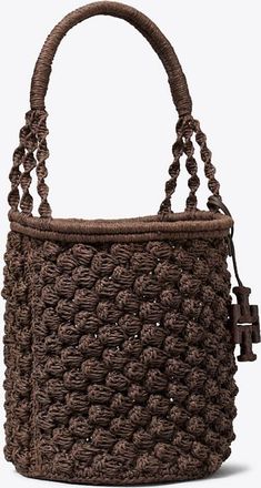 Tory Burch Damen Ella Hand-Crocheted Popcorn Bucket Bag