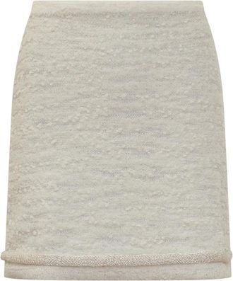 Genny Femme, Jupes, Beige, Taille: 42 FR Mini-jupe pliss&eacute;e