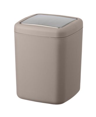 WENKO Schwingdeckeleimer Barcelona S, 3 Liter Fassungsverm&ouml;gen, Tisch-Abfallbeh&auml;lter mit Deckel f&uuml;r K&uuml;che & Esszimmer, Kleiner Kosmetikeimer aus Spezialkuns