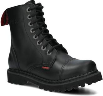 Nagaba Bottes Féminins de combat - Armée Ranger 8H Ultra Léger Chaussures en cuir Grunge - Unisexe, 8 boulons - Noir - 40