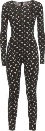 Marine Serre Femme, Combinaisons et Ensembles, Noir, Taille: 38 FR Jersey Moon Catsuit