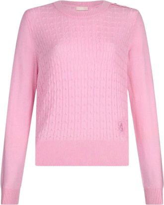 Liu Jo Femme, Pulls, Rose, Taille: 36 FR Pull en laine &agrave; torsades