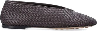 Bottega Veneta Woven Leather Rosa Ballerina - Gr. 40 (EU) - in Braun
