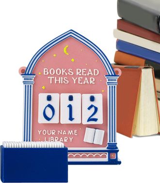 Generico Buchz&auml;hler, 3D-Druck mit Zahlenkarten, B&uuml;cherverfolgungsschild f&uuml;r B&uuml;cherregal, f&uuml;r Frauen, Kinder, Leser, Schriftsteller, Lehrer, Zuhause, B&uuml;ro