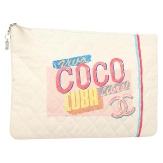 Chanel Pre-owned Toile sacs-chanel - Femme - Pre-owned - Blanc - Taille: ONE Size