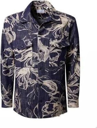 Baldessarini Homme, Chemises, Multicolore, Taille: S Veste en jean avec motifs floraux