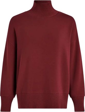 Varley Stehkragen-Pullover mit geripptem Saum - Rot