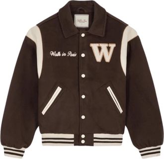 Walk In Paris Varsity Jacke - - Jackets - Herren - Braun - M