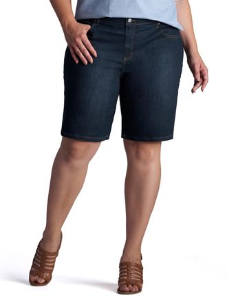 Lee Damen Bermuda-Shorts in Übergröße, Lockere Passform Bermudas, Reise, 54 Mehr