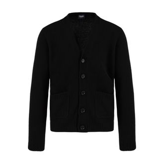 Drumohr V-Ausschnitt Cardigan - - Knitwear - Herren - Schwarzk - M