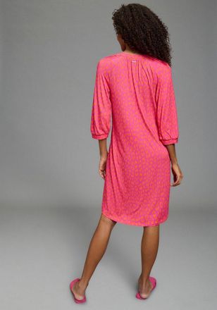 Laura Scott Sommerkleid Mini-Look, mit V-Ausschnitt, mit Halbarm, aus Viskose und Elasthan