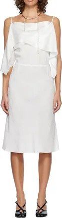 Maison Margiela Viscose-Blend Jacquard Slip Dress - White